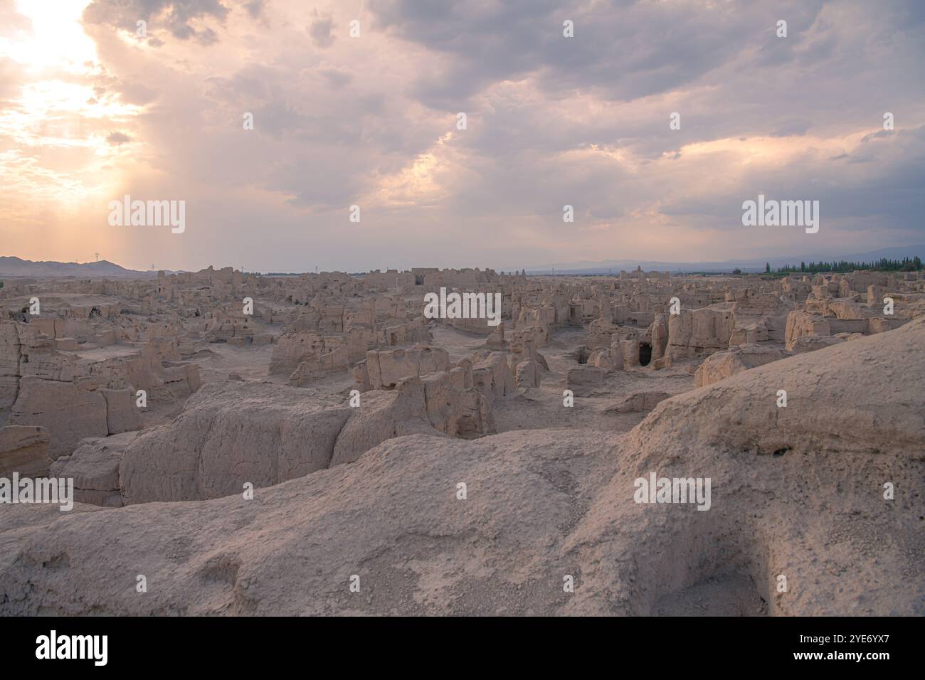 The Ruins of Jiaohe is located near Turpan City, Xinjiang, China. It is ...