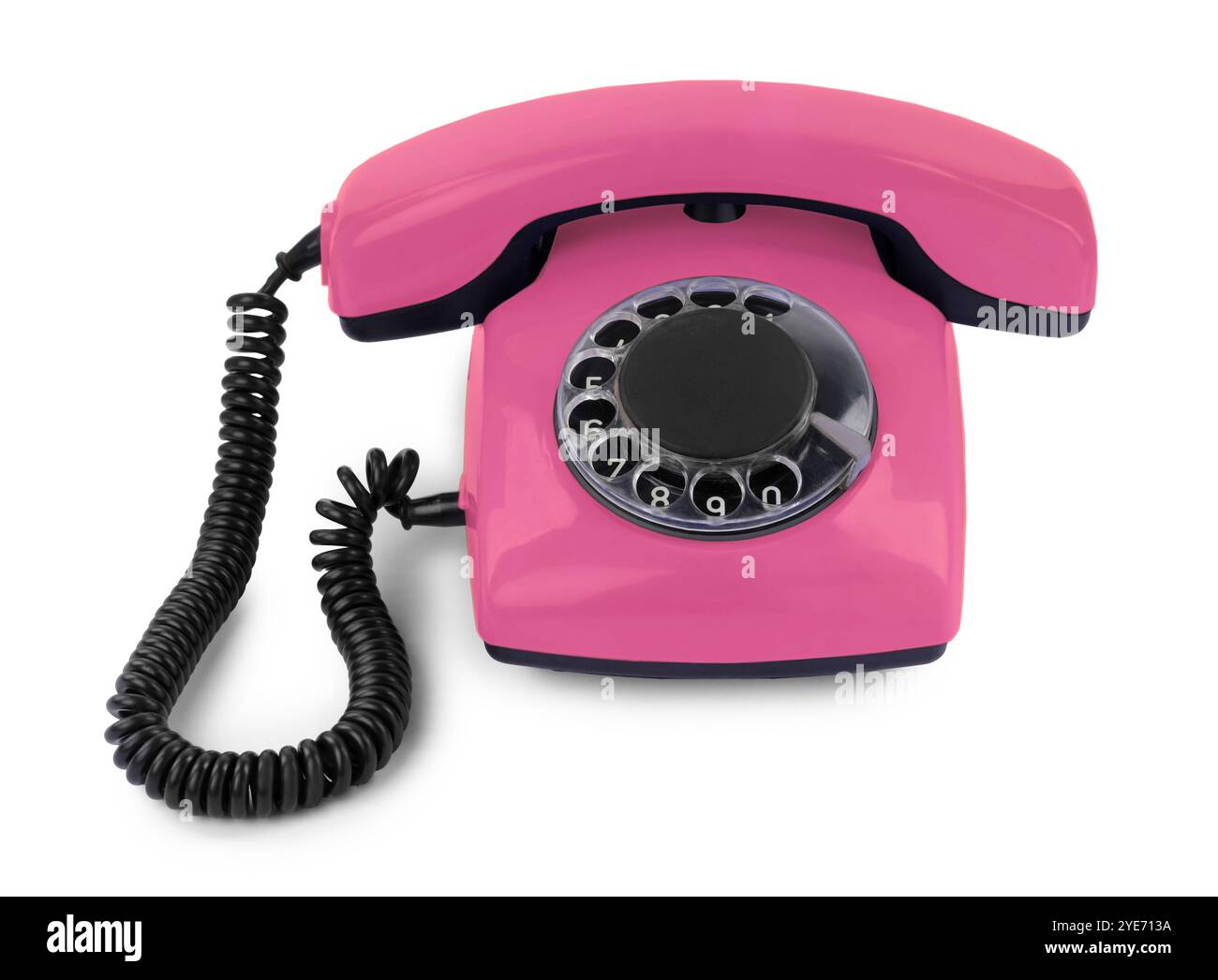 Old pink telephone rotary hi-res stock photography and images - Alamy