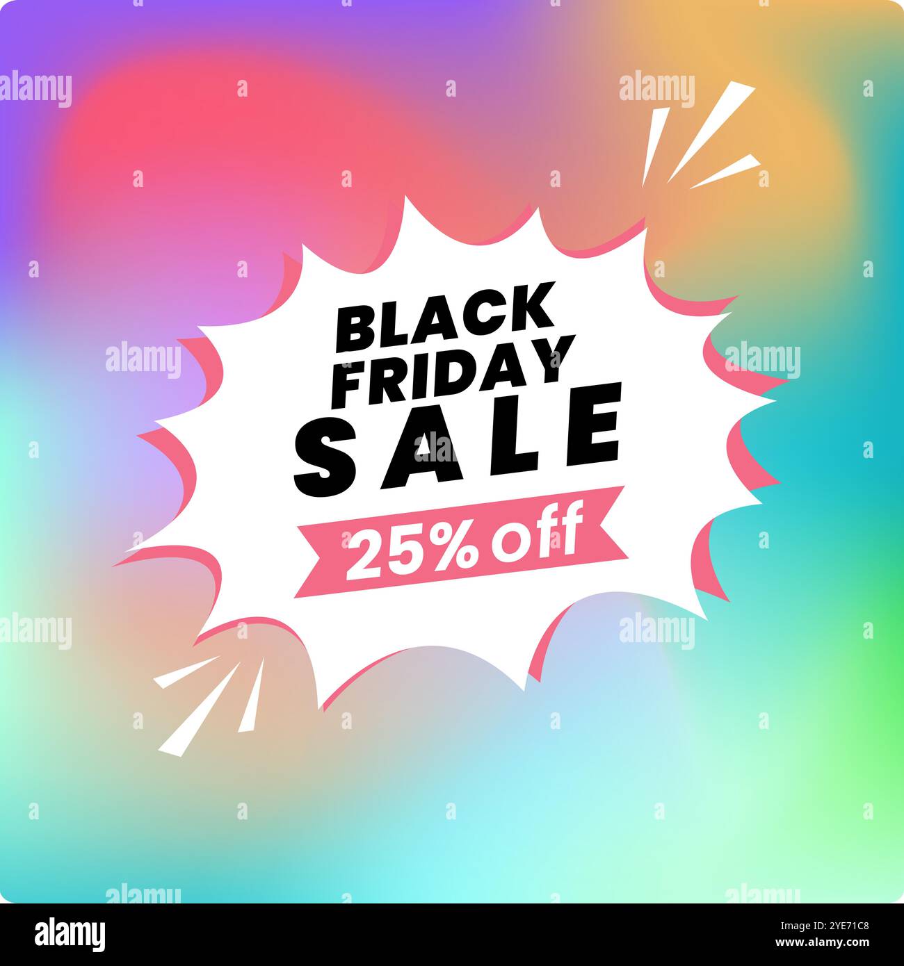 a black friday sale 25 percent off banner design, with discount offer ...