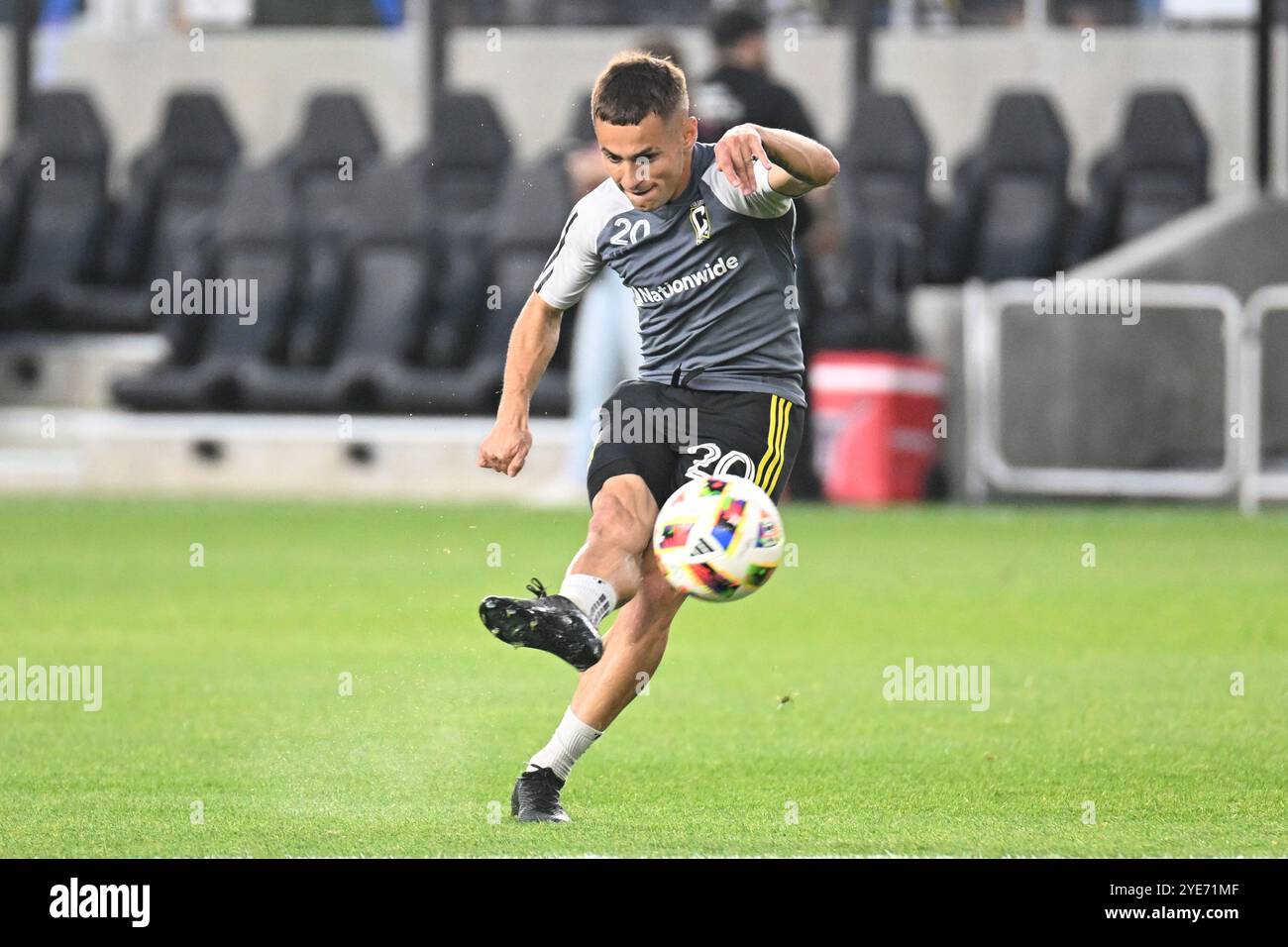 October 29, 2024: Columbus Crew midfielder Alexandru Matan (20) takes a ...
