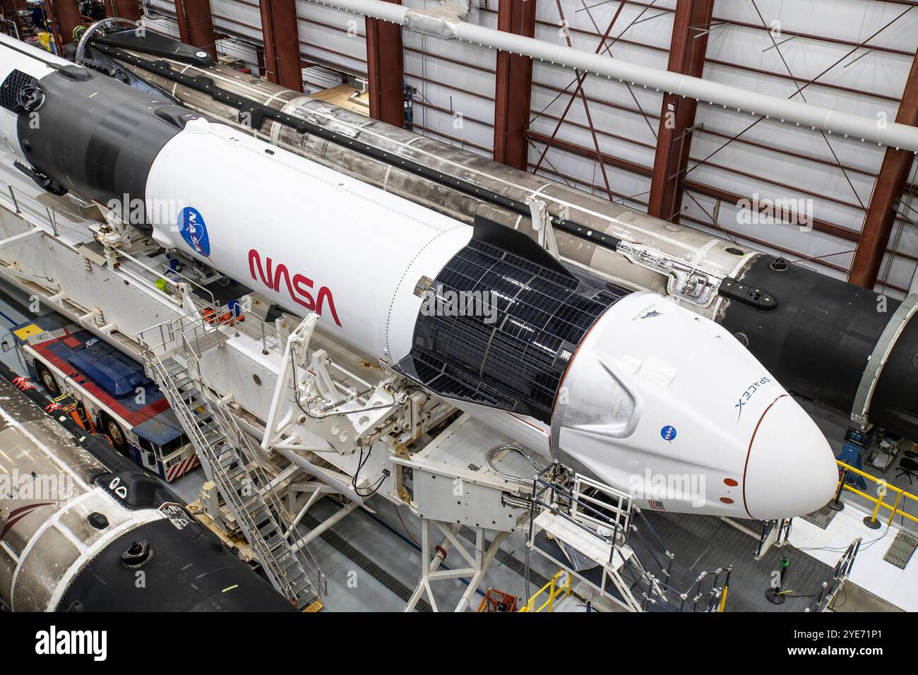 SpaceX Falcon 9 rocket and Crew Dragon Resilience inside the SpaceX ...