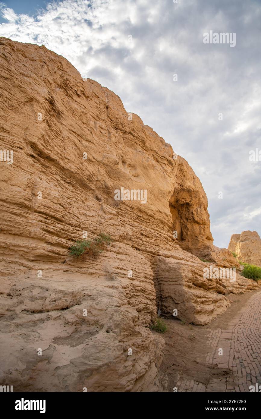 Jiaohe Ancient City in Turpan, Xinjiang, China. It is the largest ...