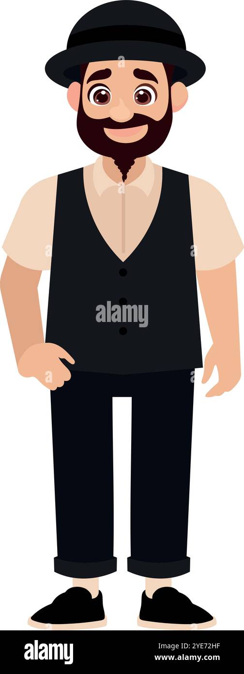amish man in traditional clothes Stock Vector Image & Art - Alamy