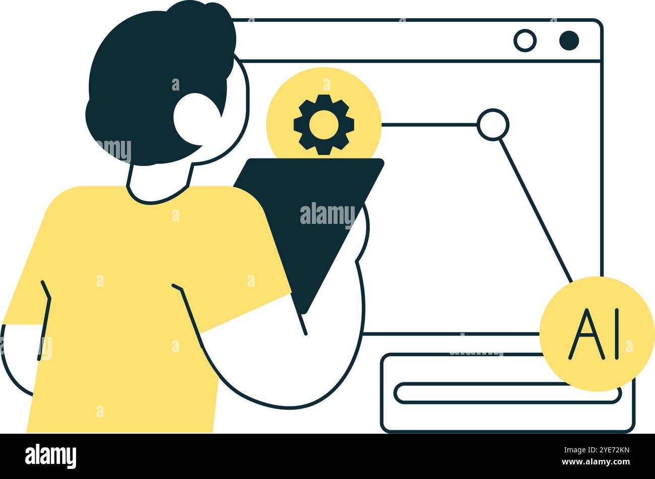 man learning with ai machine Stock Vector Image & Art - Alamy