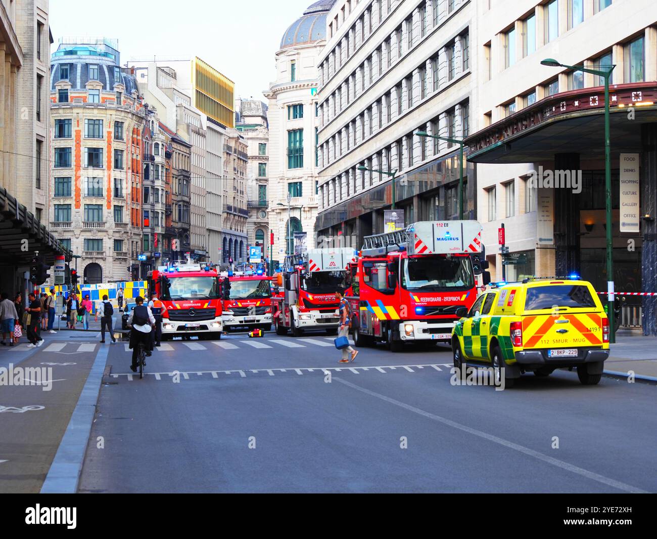 Police and Fire Department Operation in Brussels, Belgium Stock Photo ...