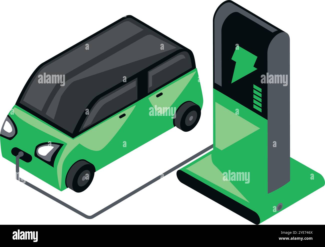 car electric vehicle charged Stock Vector Image & Art - Alamy