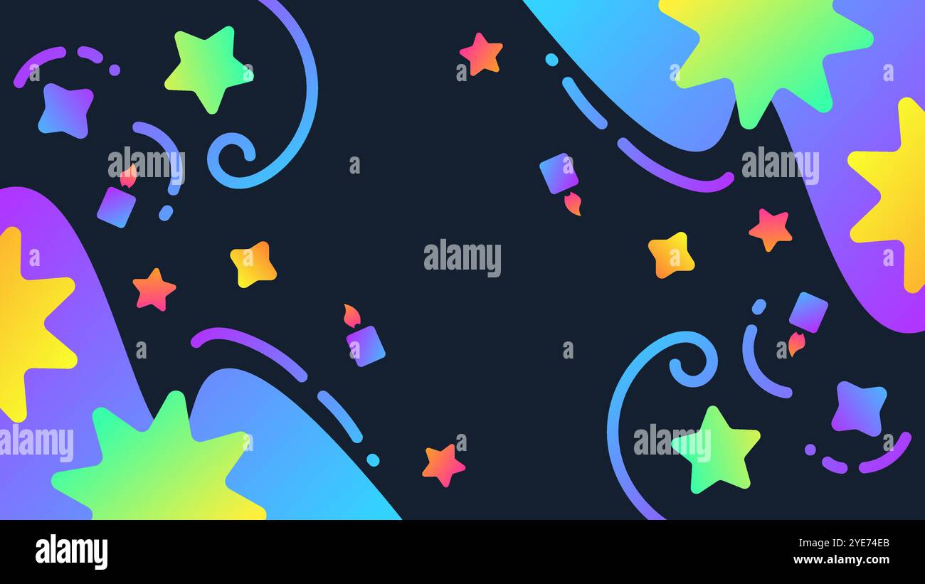 Fun Colorful and Creative Background with Candles and Simple Shapes ...