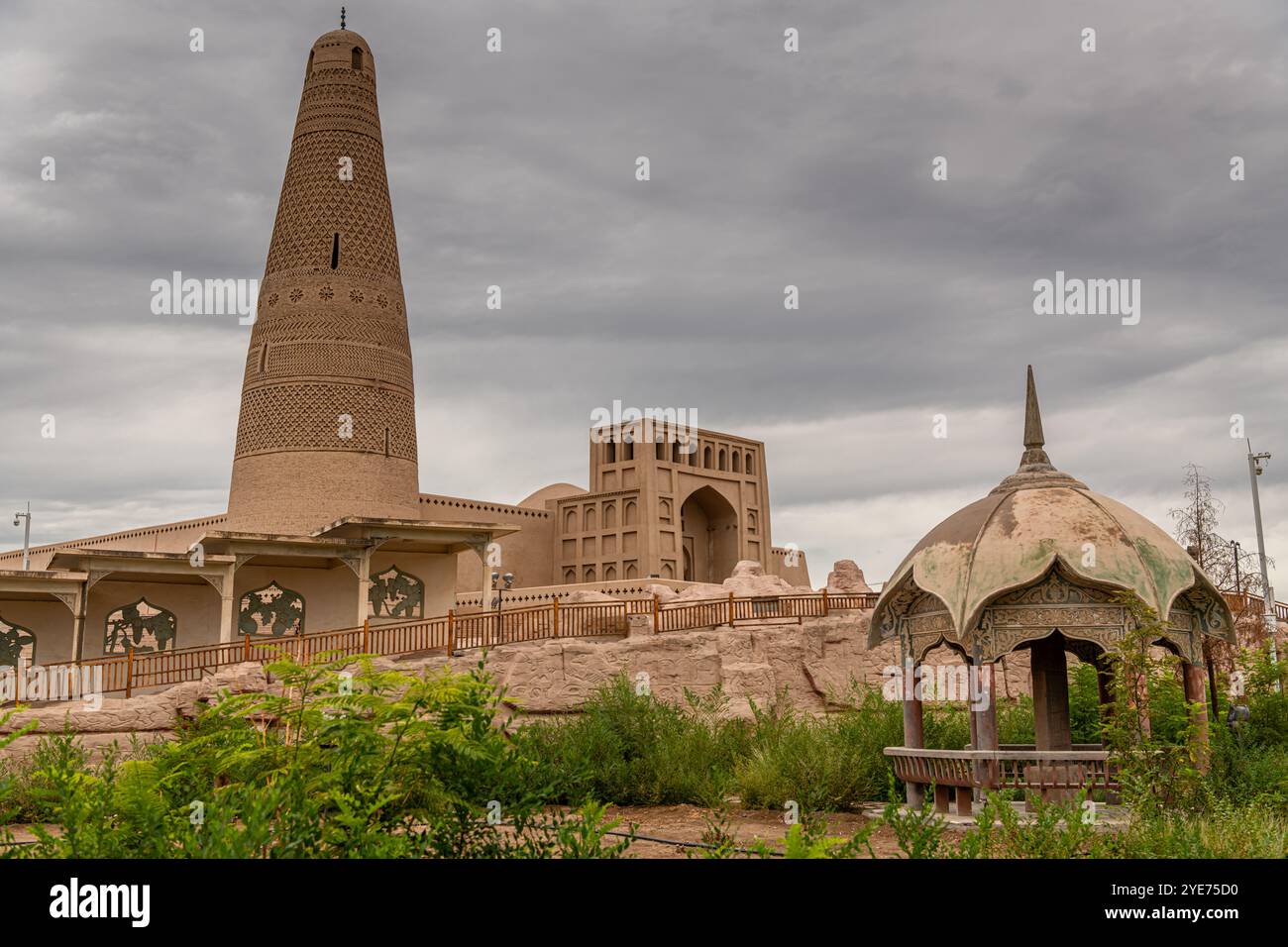 Emin minaret or Sugong tower in Turpan. the largest ancient Islamic ...