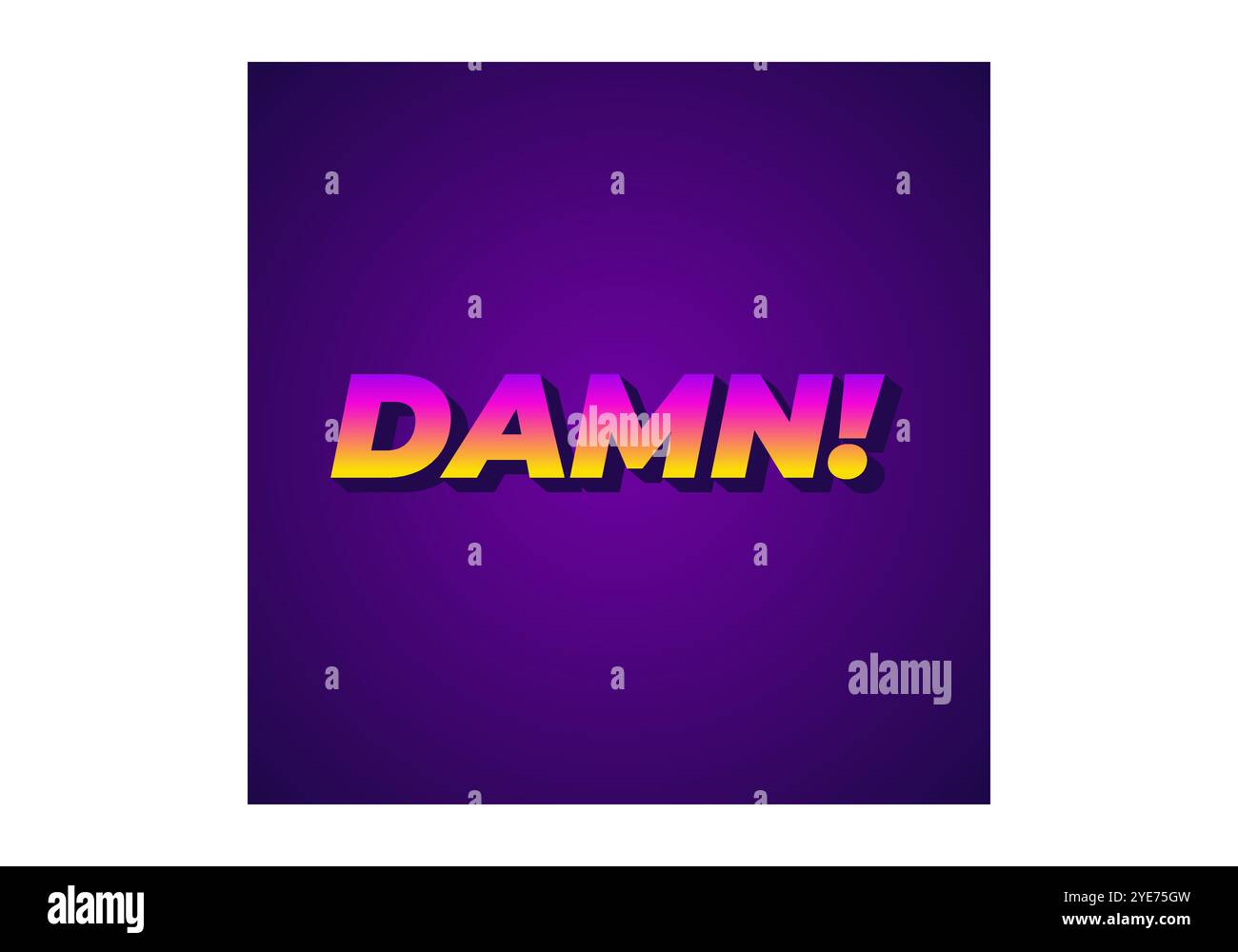 Damn. Text effect design with modern color and 3D look Stock Vector ...