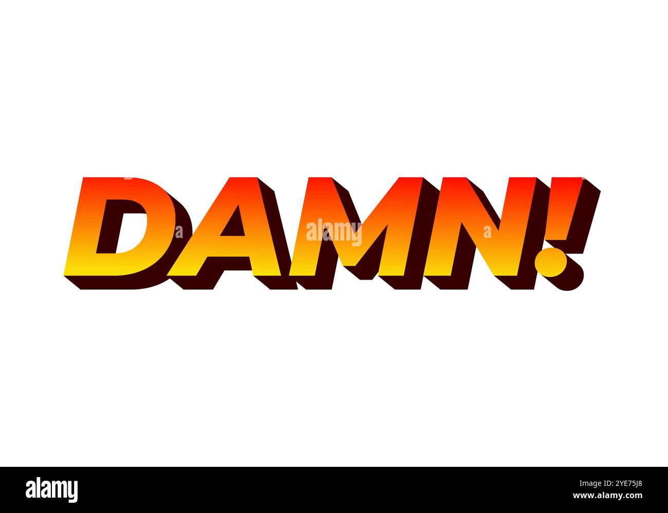 Damn. Text effect design with modern color and 3D look Stock Vector ...