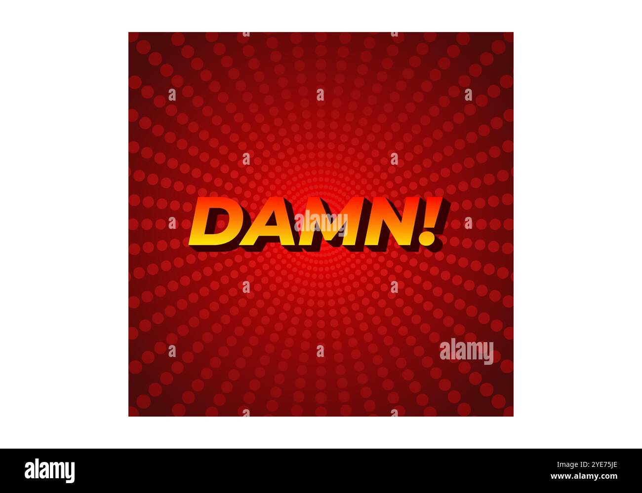 Damn. Text effect design with modern color and 3D look Stock Vector ...