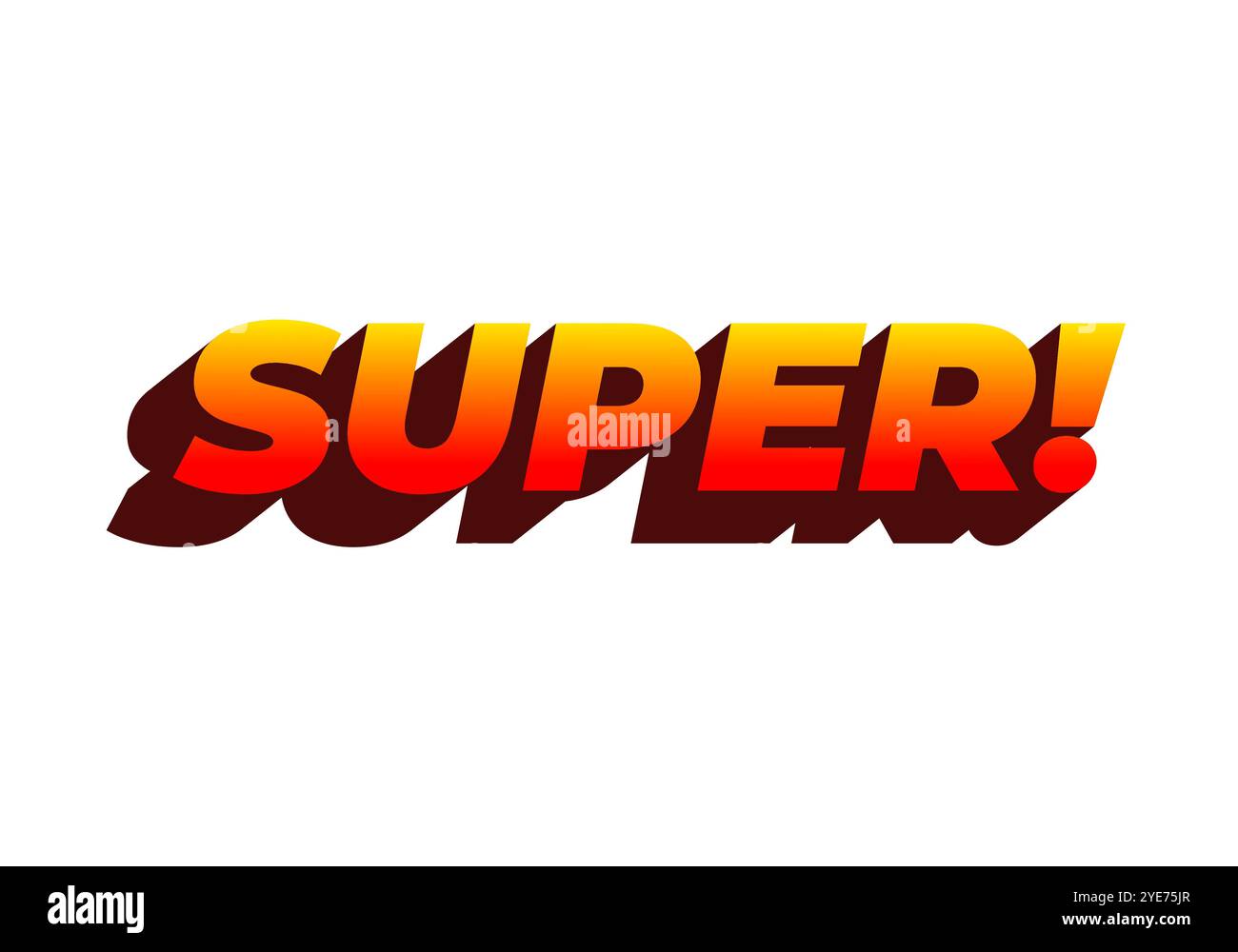 Super. Text effect design in colorful style with 3D look Stock Vector ...