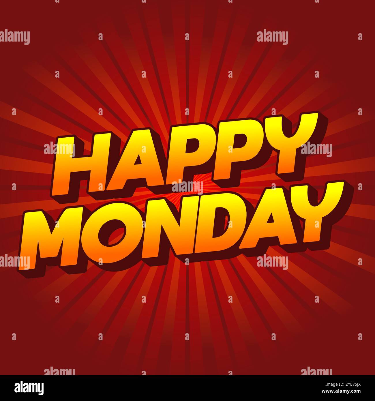 Happy monday text effect design with super bold fonts good for social ...