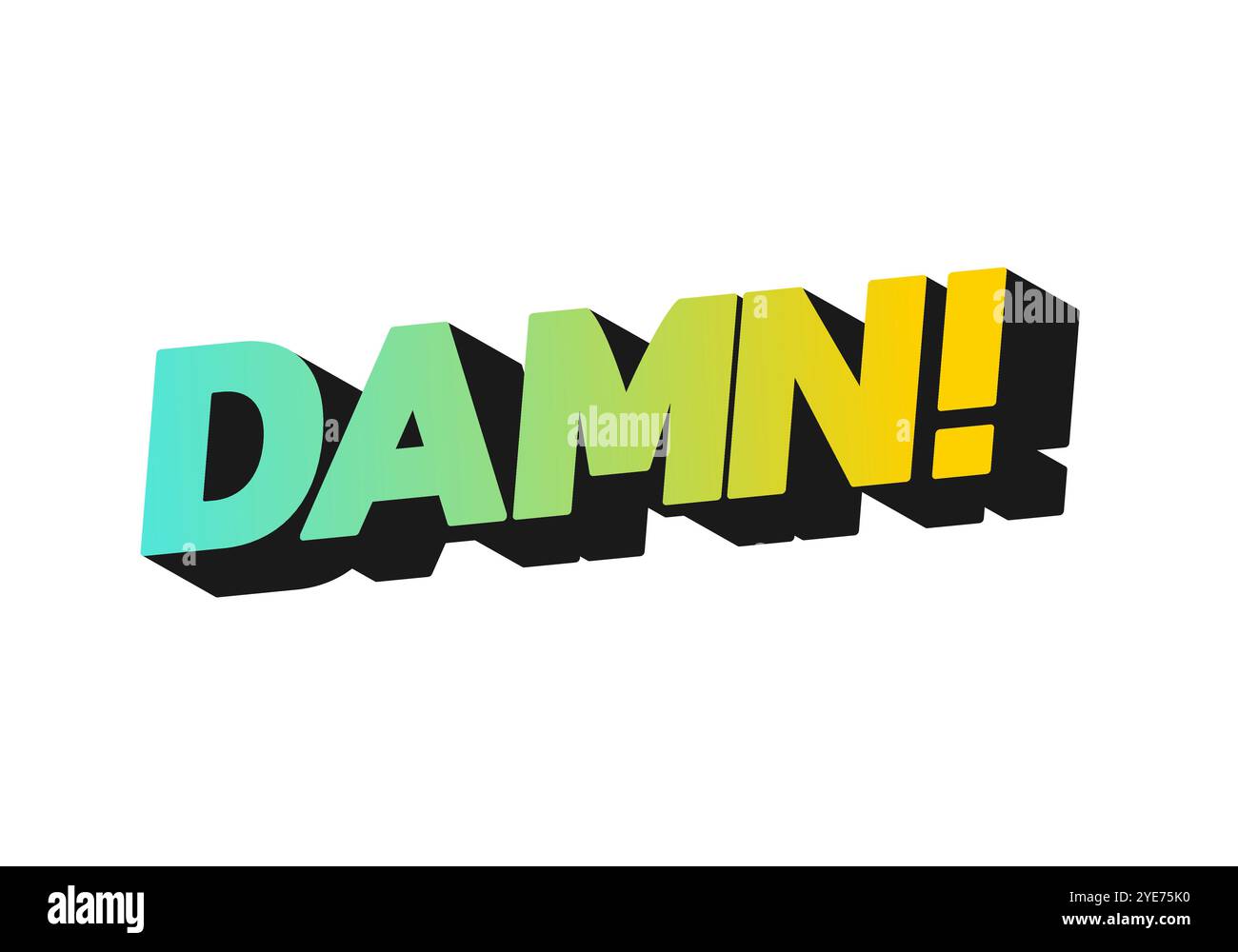 Damn. Text effect design with modern color and 3D look Stock Vector ...