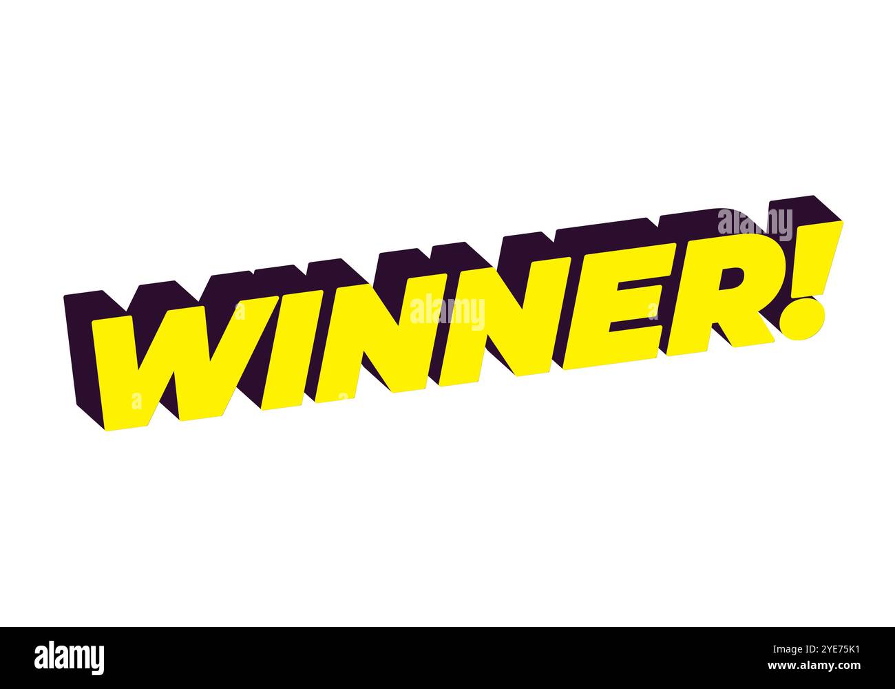 Winner. Text effect design with modern color in 3D style Stock Vector ...