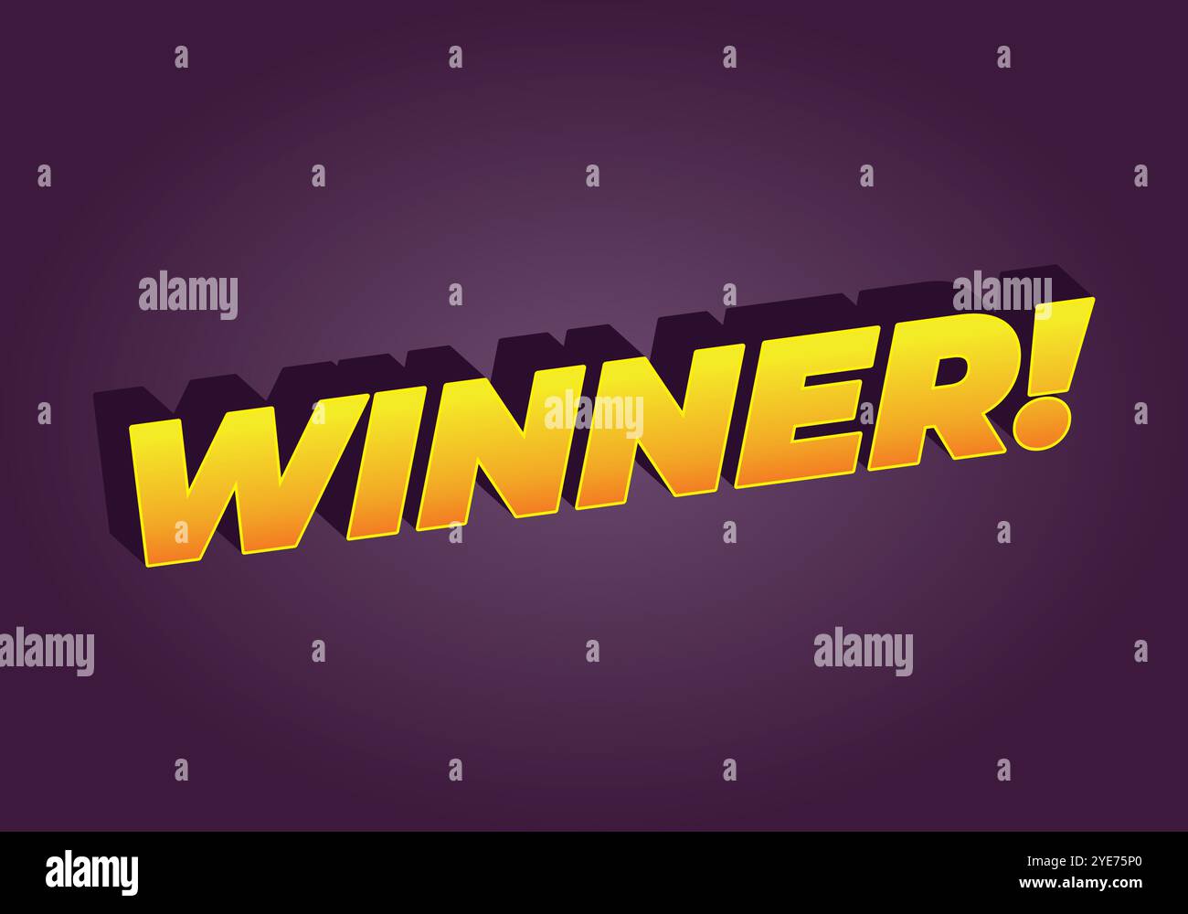 Winner. Text effect design with modern color in 3D style Stock Vector ...