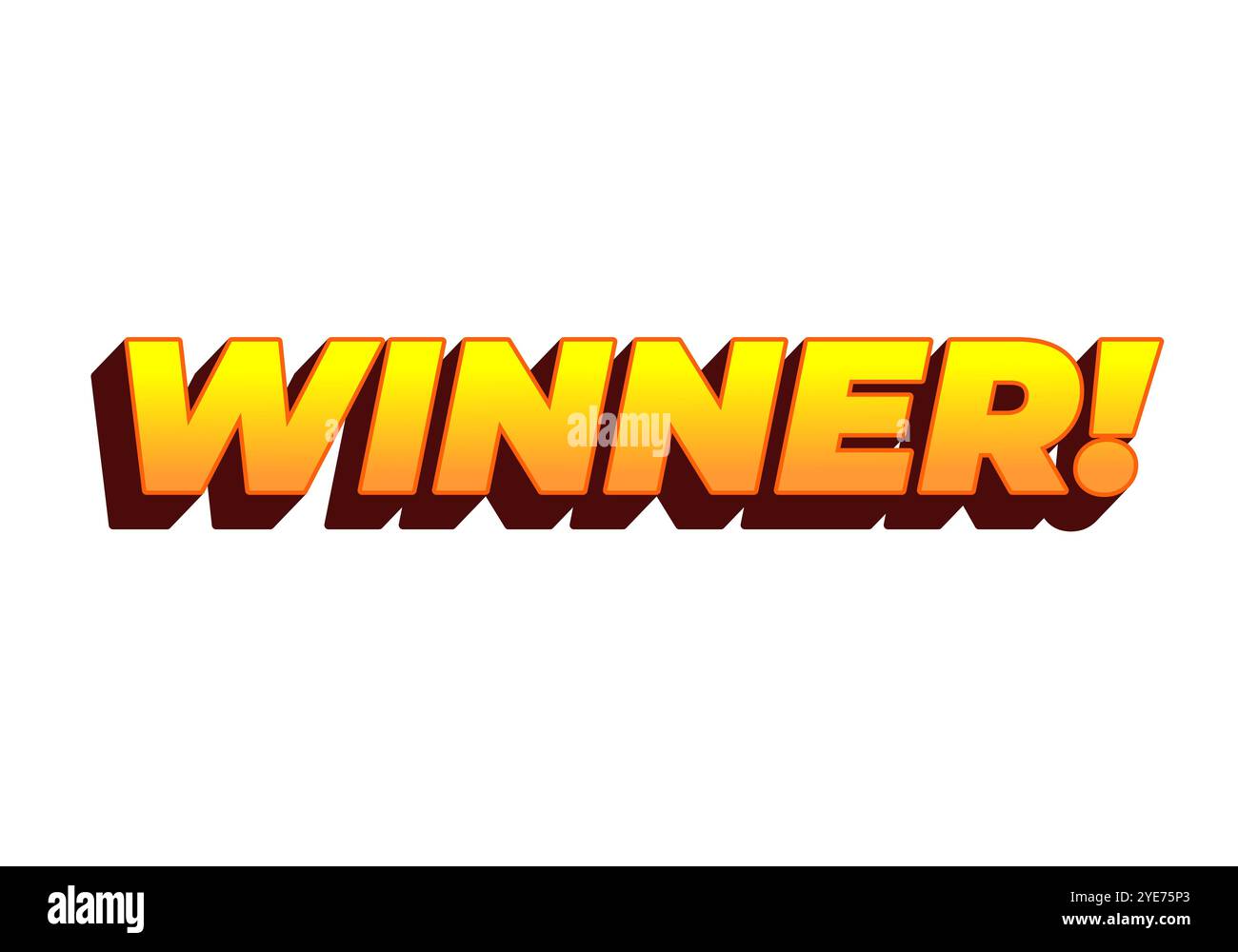 Winner. Text effect design with modern color in 3D style Stock Vector ...