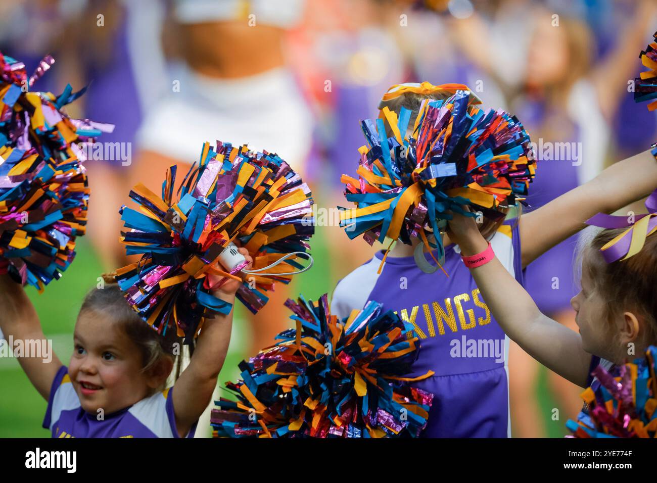 Minnesota Vikings cheerleaders perform with "Crucial Catch Intercept ...