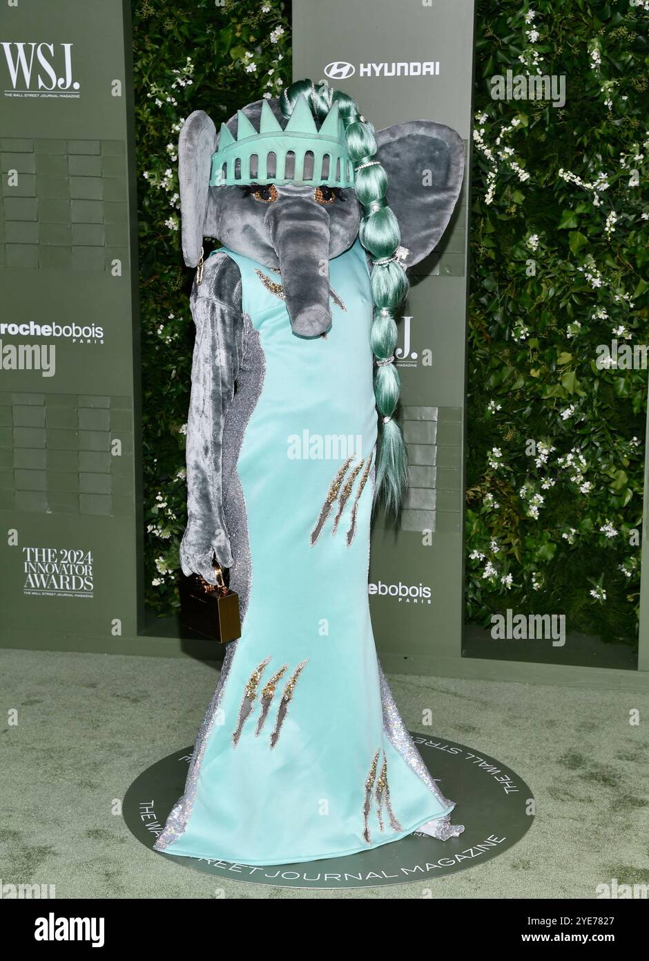 New York Liberty team mascot Ellie the Elephant attends the WSJ ...