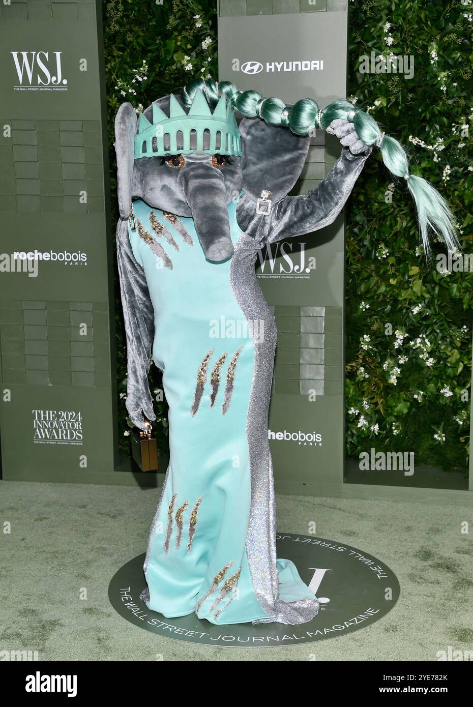 New York Liberty team mascot Ellie the Elephant attends the WSJ ...