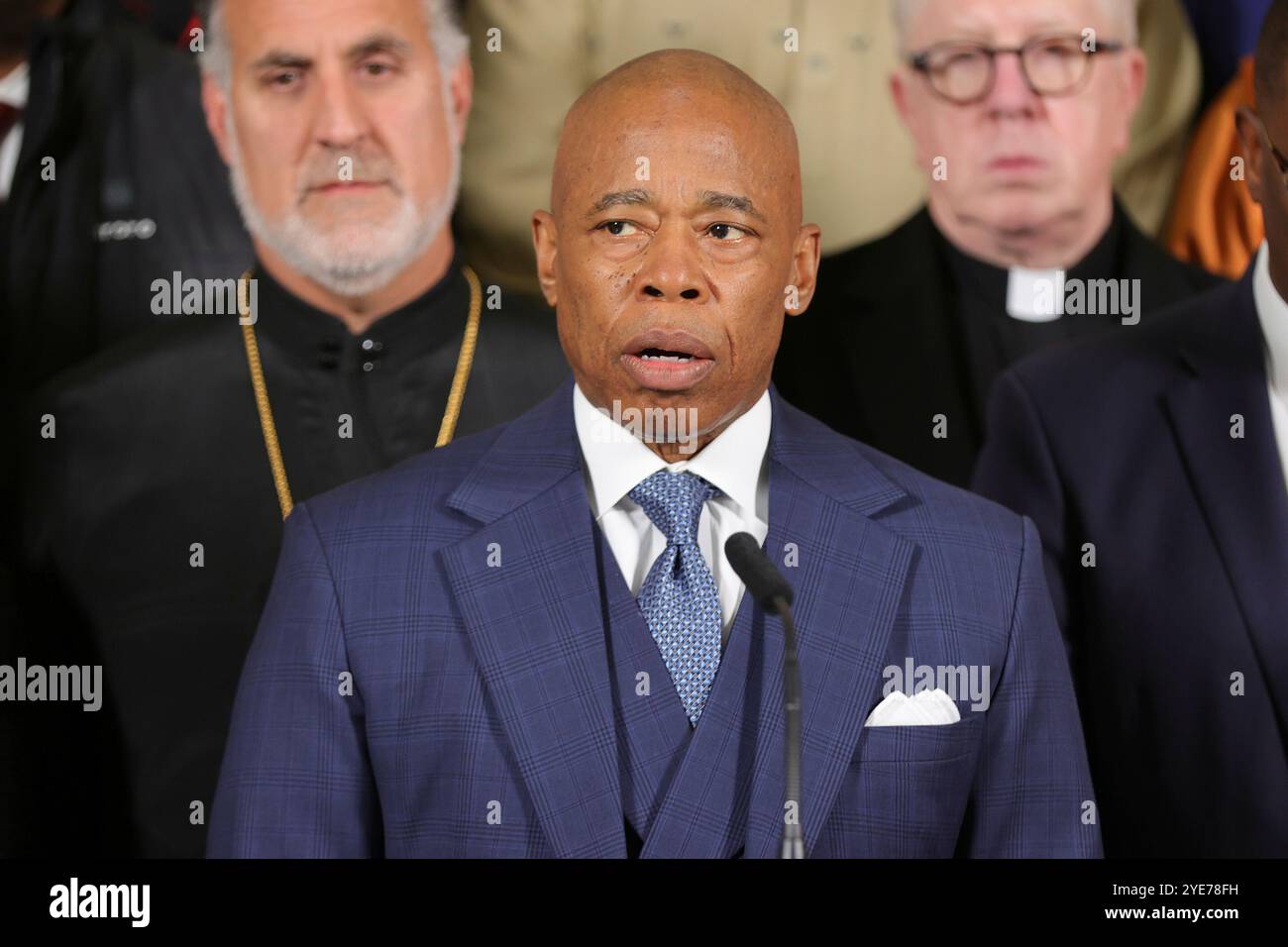 NEW YORK, NEW YORK - OCTOBER 29: New York City Mayor Eric Adams ...
