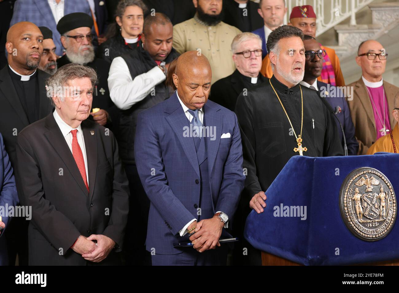 NEW YORK, NEW YORK - OCTOBER 29: New York City Mayor Eric Adams ...