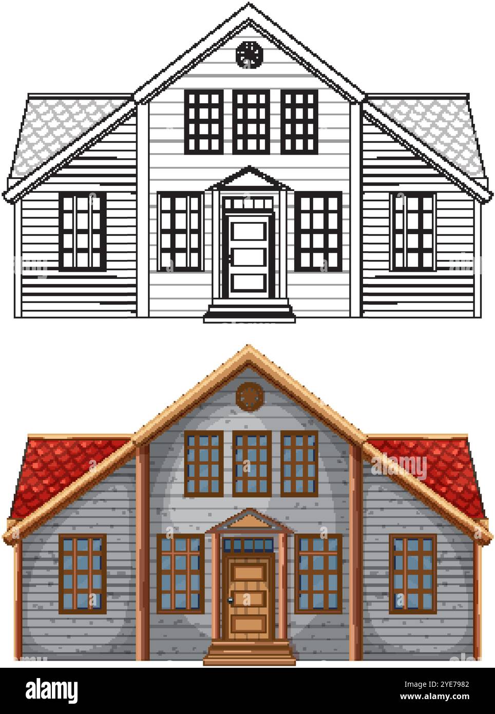 Detailed floor plan drawing Stock Vector Images - Alamy