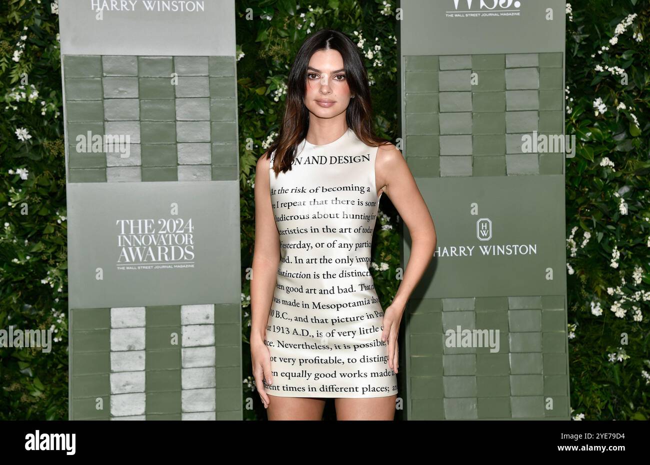 Emily Ratajkowski attends the WSJ. Magazine Innovators Awards at the ...