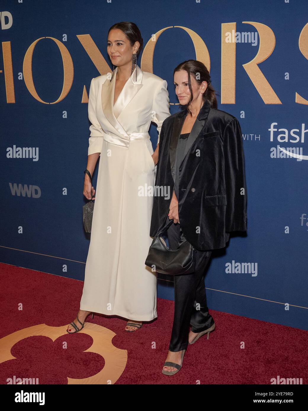 New York, USA. 29th Oct, 2024. Emma Heming Willis (L) arrives on the ...
