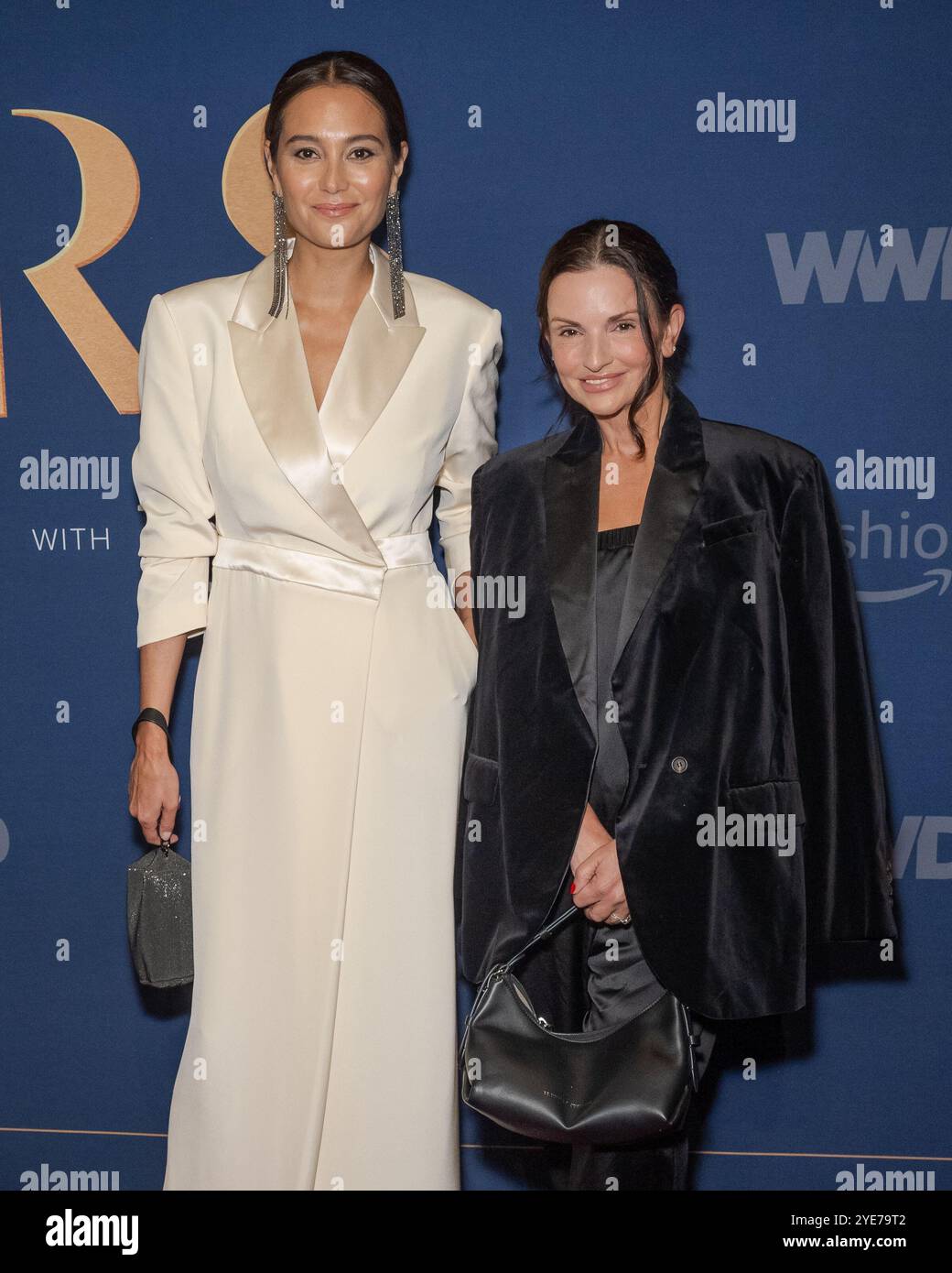 New York, USA. 29th Oct, 2024. Emma Heming Willis (L) arrives on the ...
