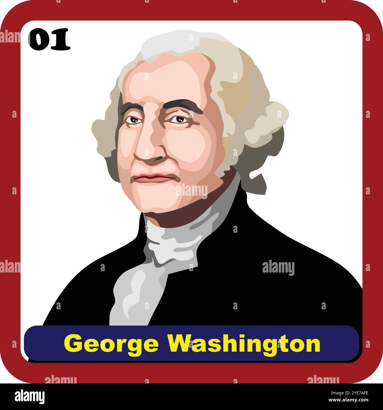 1st President of the USA George Washington Stock Vector Image & Art - Alamy