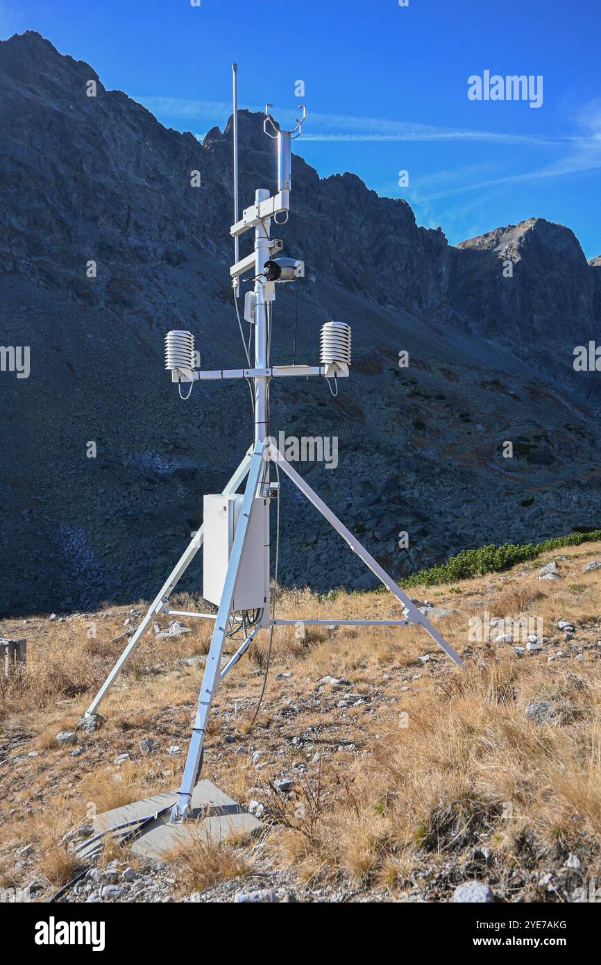Weather station monitoring atmospheric conditions in high altitude ...