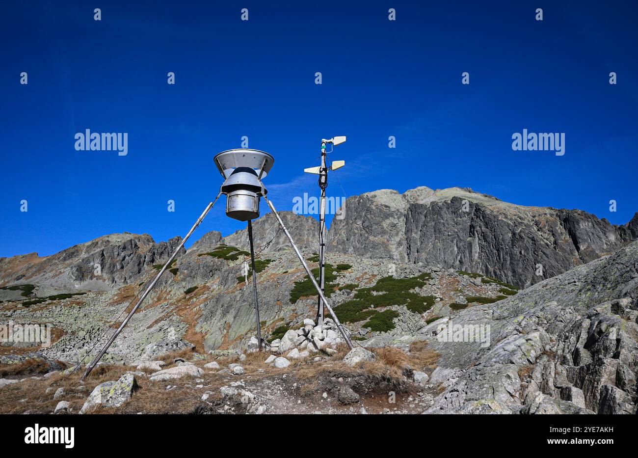 Automatic weather station collecting meteorological data in a remote ...