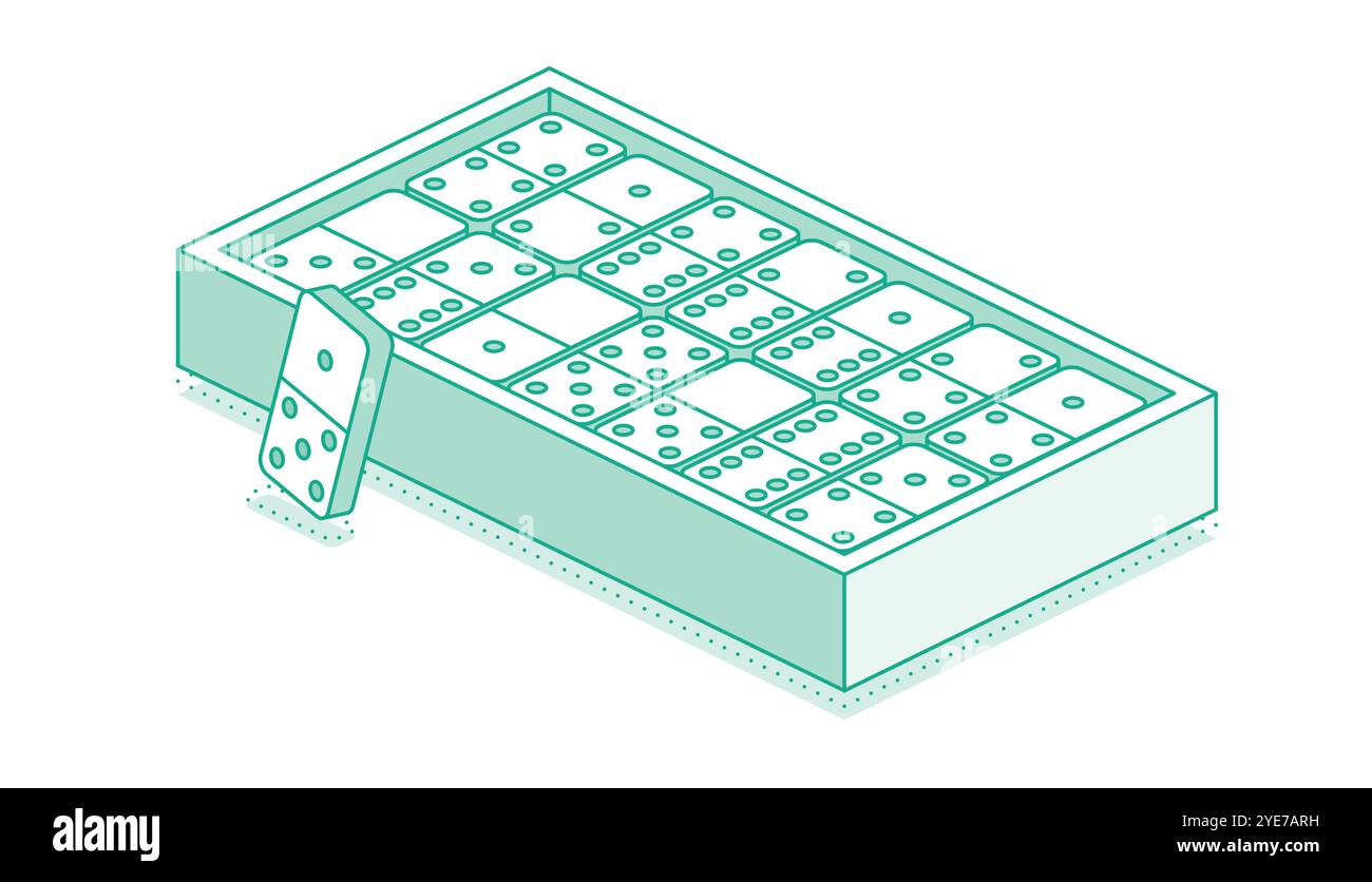 Domino box game Stock Vector Images - Alamy