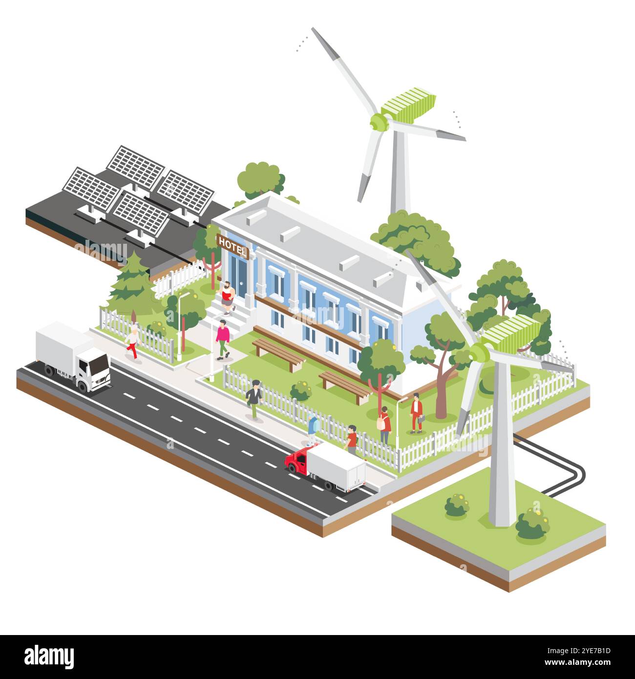 Small modern building in Stock Vector Images - Alamy