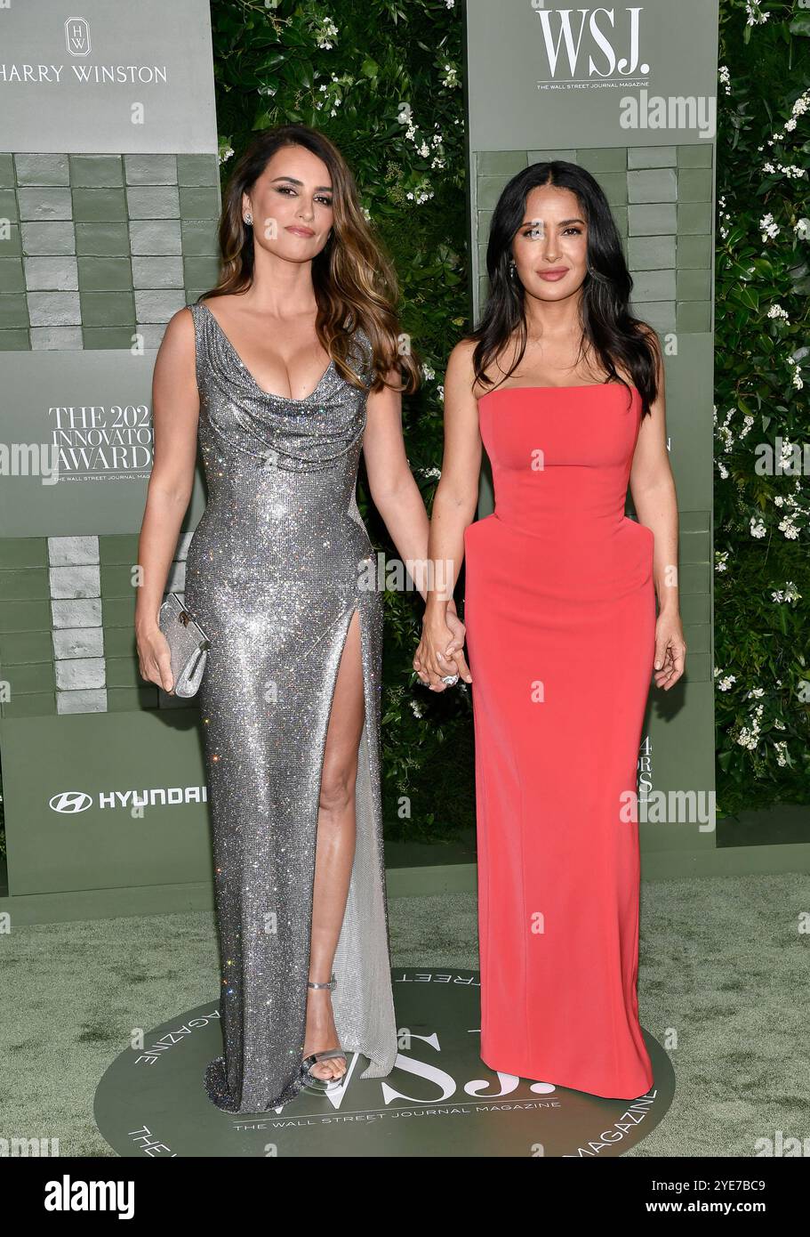 Penelope Cruz, left, and Salma Hayek Pinault attend the WSJ. Magazine Innovators Awards at the ...