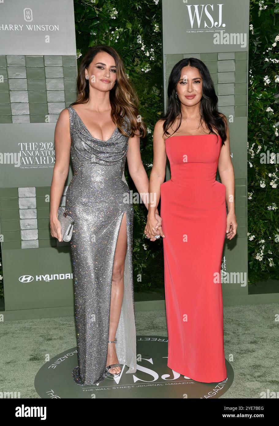 Penelope Cruz, left, and Salma Hayek Pinault attend the WSJ. Magazine Innovators Awards at the ...