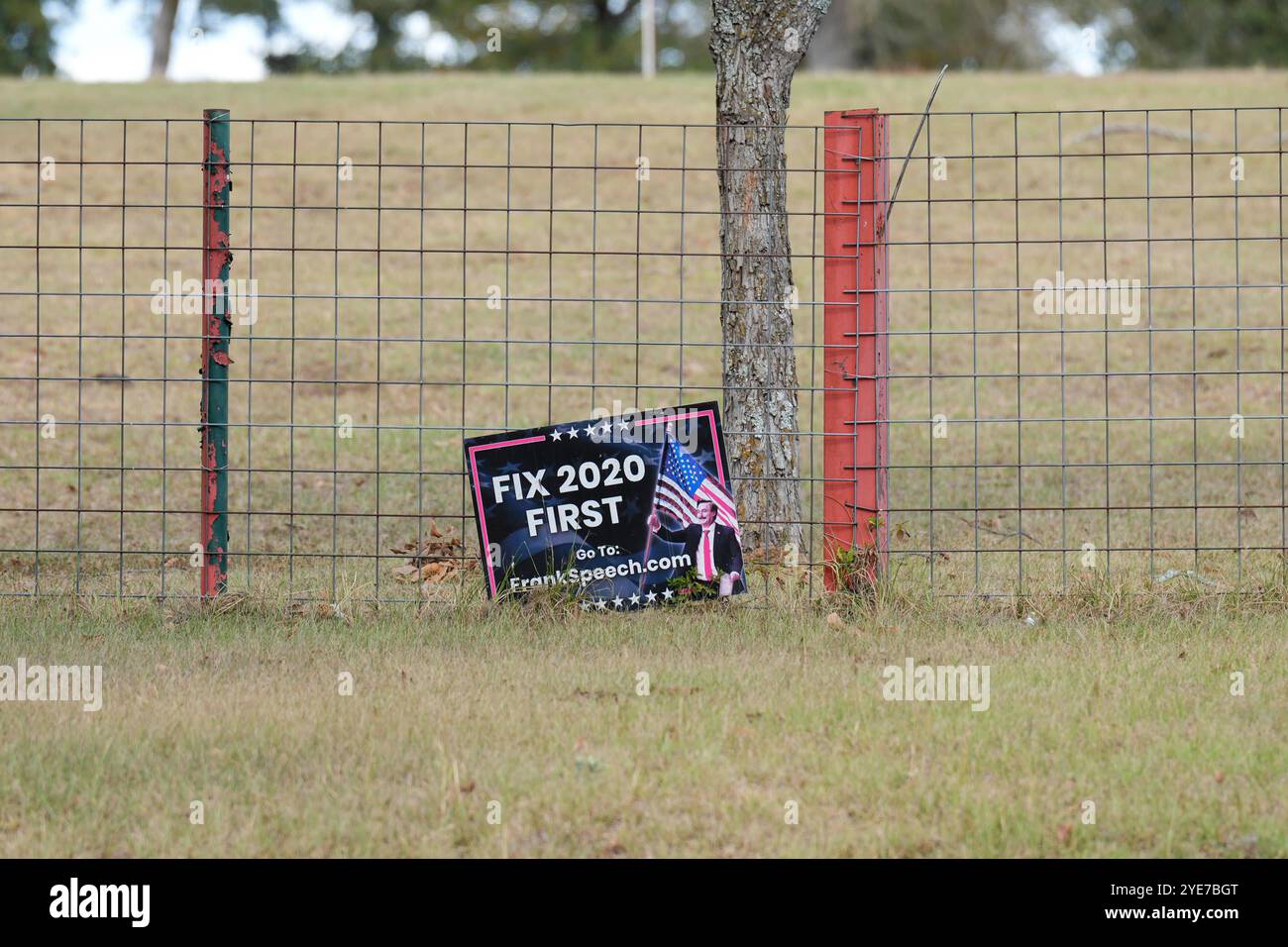 Residents display political signs and slogans as early voting is ...