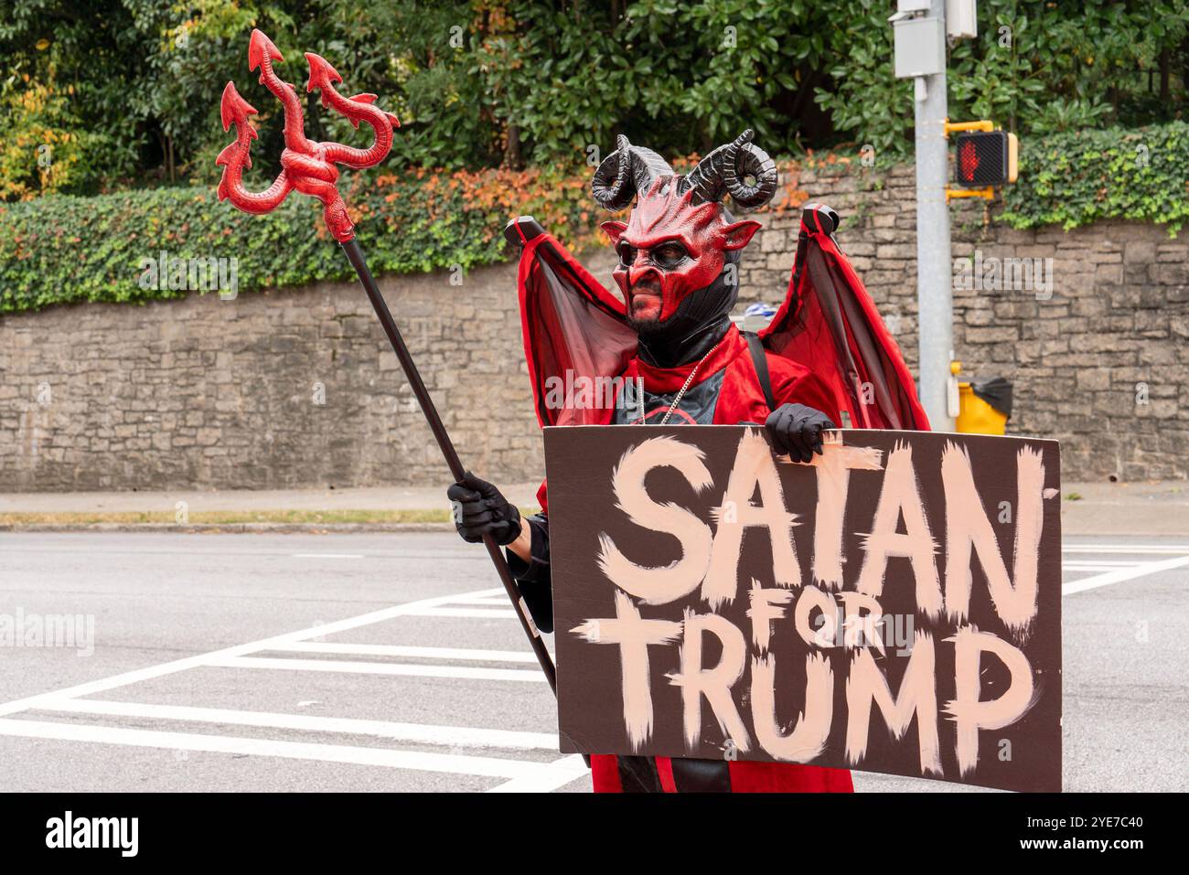 Students opposed to Donald Trump protest outside Georgia Tech before ...