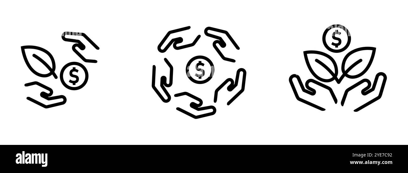 Money tree logo Black and White Stock Photos & Images - Alamy