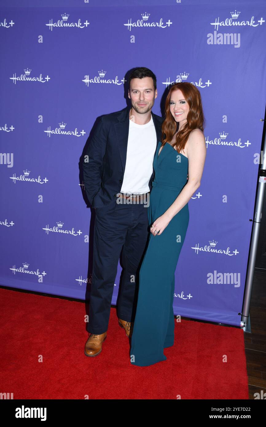 West Hollywood, California, USA 29th October 2024 Actor Peter Mooney and Actress Sarah Drew ...