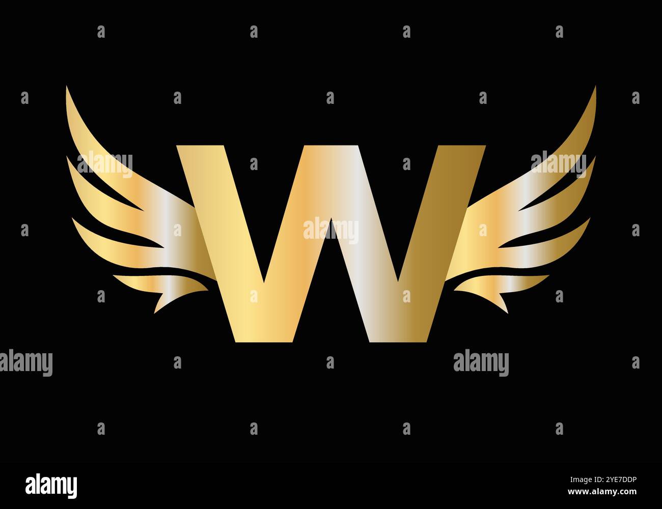 Letter W Wing Logo Design Concept With Wing Symbol Vector Sign Stock ...