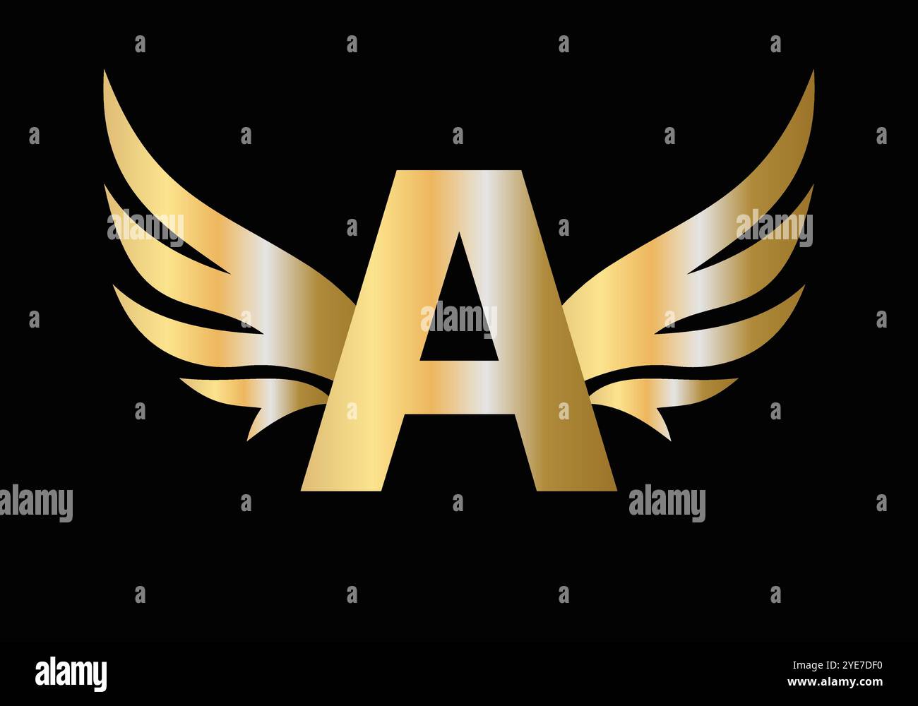 Letter A Wing Logo Design Concept With Wing Symbol Vector Sign Stock ...