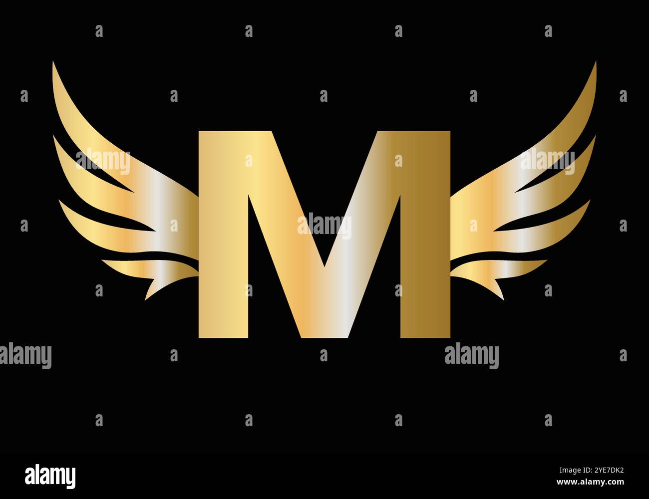 Letter M Wing Logo Design Concept With Wing Symbol Vector Sign Stock ...