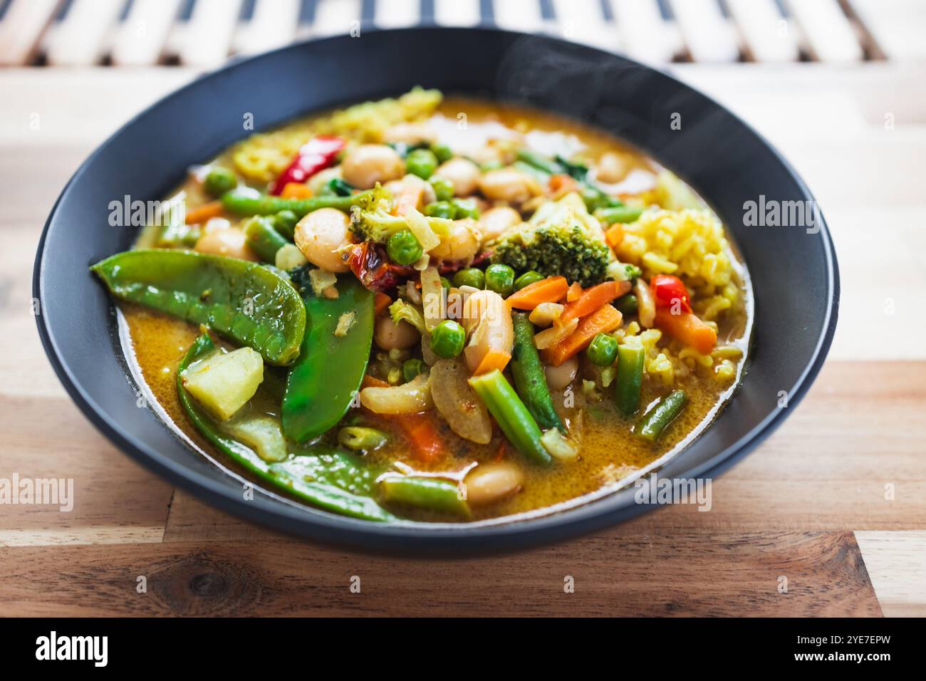 vegetable curry with butter beans and rice, healthy vegan food recipes ...