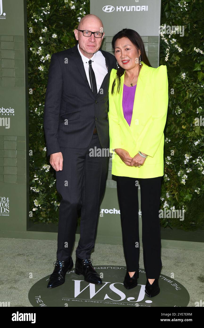 New York, USA. 29th Oct, 2024. (L-R) Robert Thomson and Ping Wang attend the 2024 WSJ Innovators ...