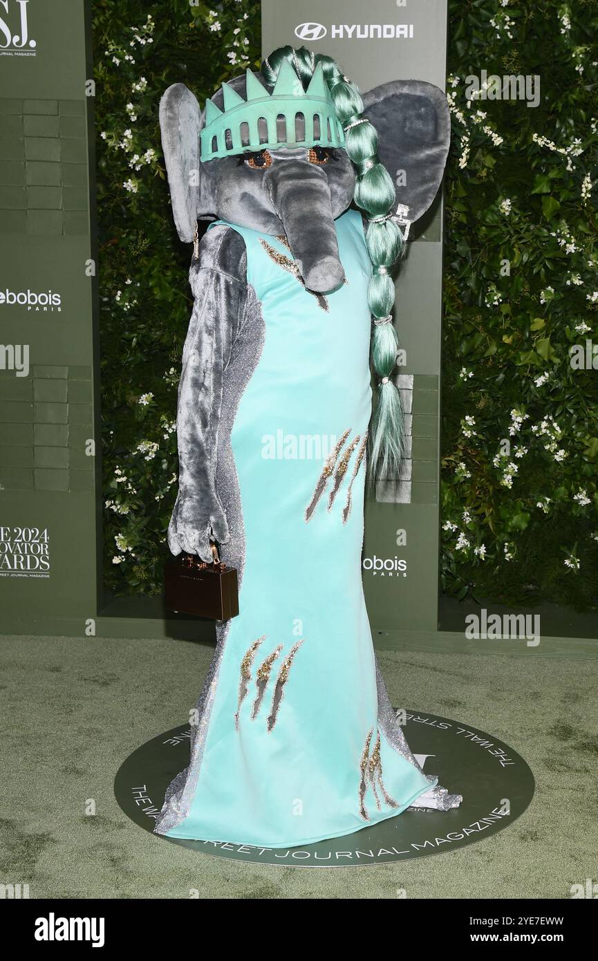 New York, USA. 29th Oct, 2024. Ellie the Elephant, the WNBA's New York ...