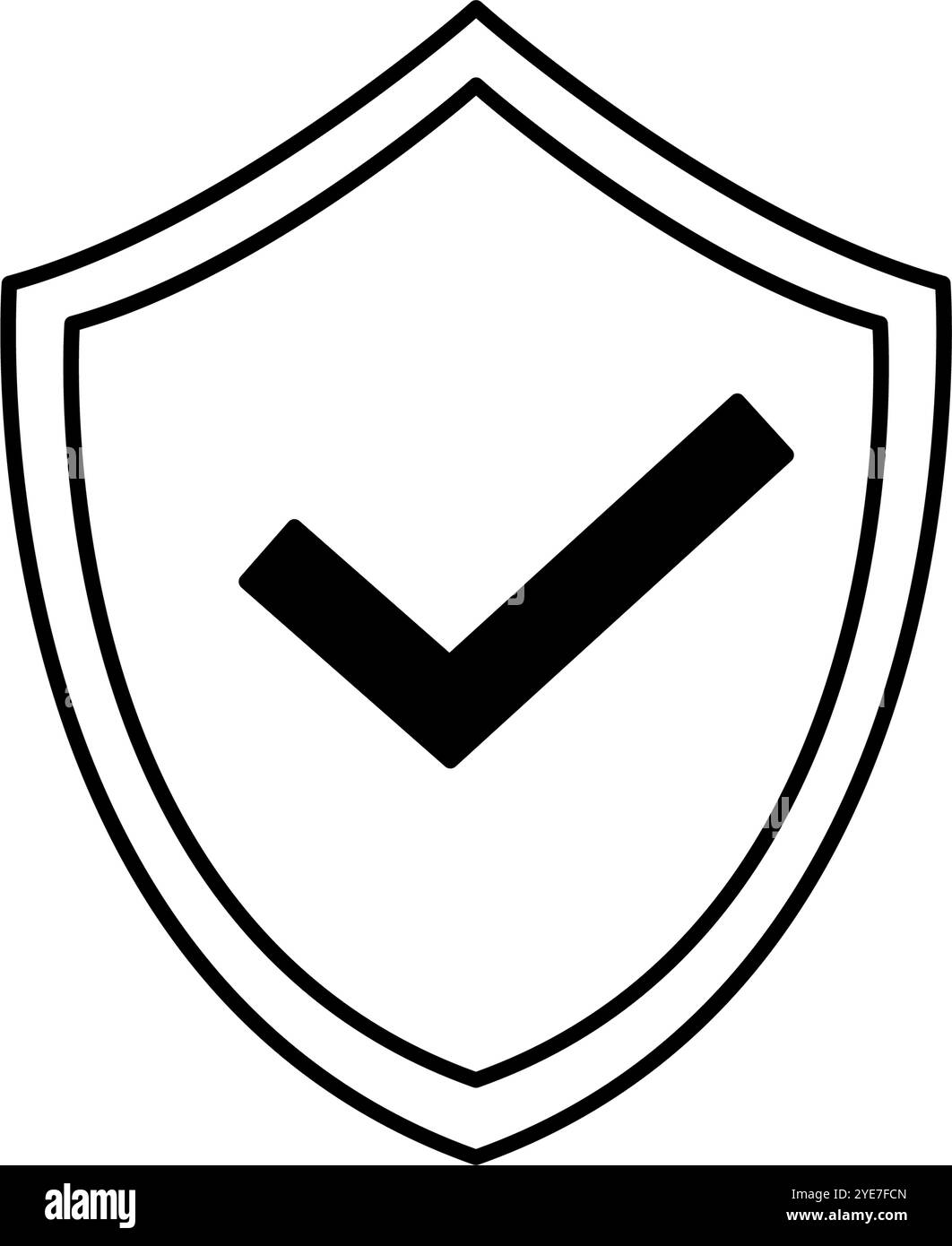 Security Shield, Crime Prevention and Home Security Black and White ...
