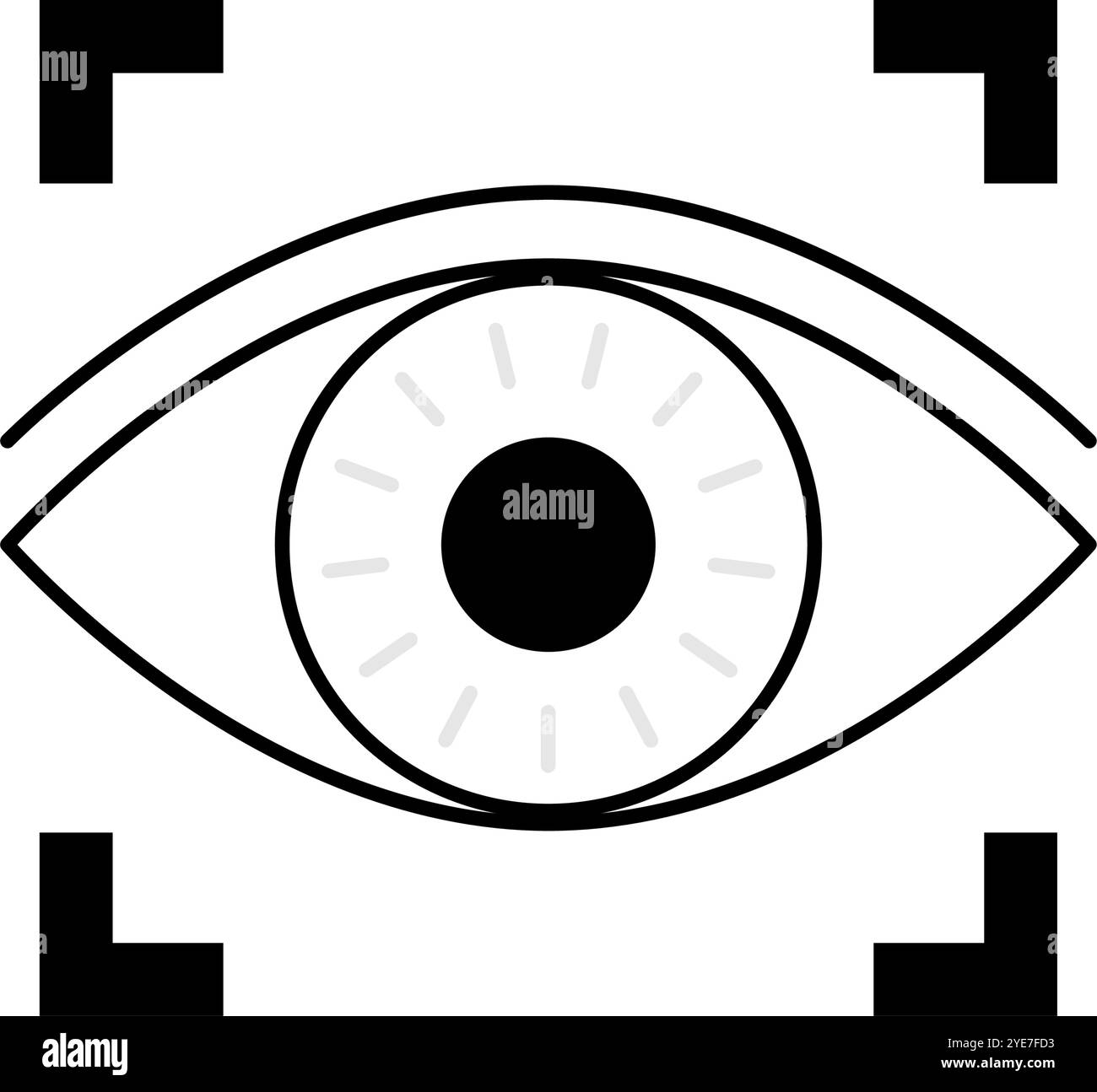 Iris authentication, Crime Prevention and Home Security Black and White ...