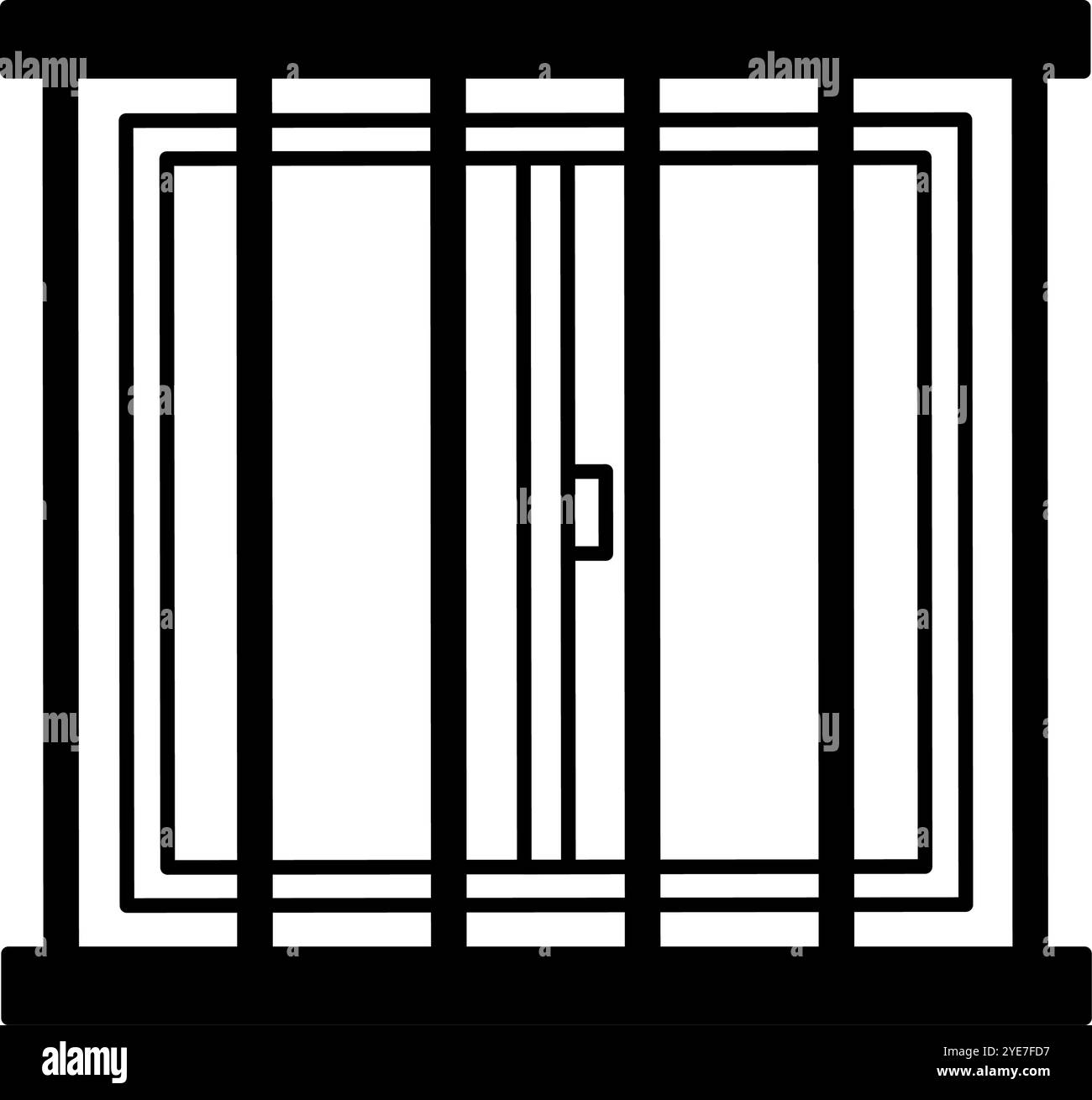 Window grating security Stock Vector Images - Alamy